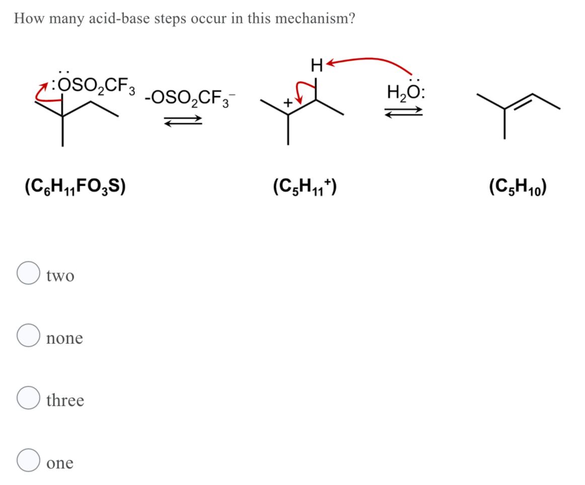 Solved How many acid-base steps occur in this mechanism? | Chegg.com