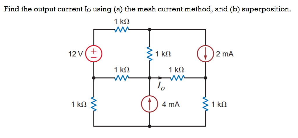 Solved Find lo using superposition. Be sure to re-draw each | Chegg.com