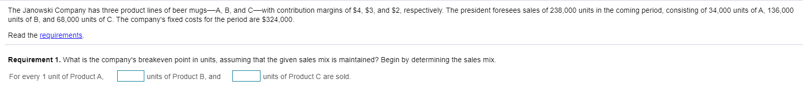 Solved 1. What is the company's breakeven point in units, | Chegg.com