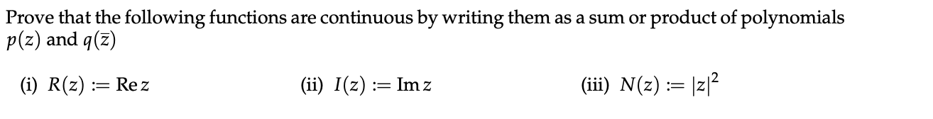 Solved Prove that the following functions are continuous by | Chegg.com