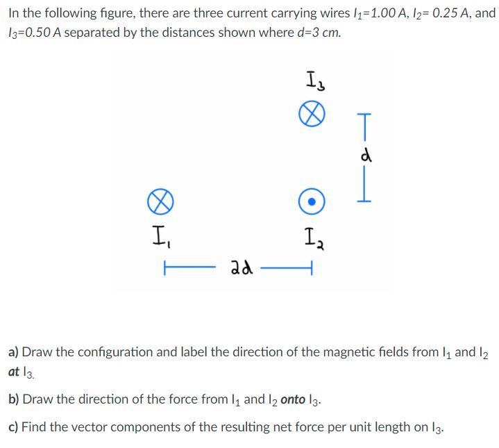 Solved In the following figure, there are three current | Chegg.com