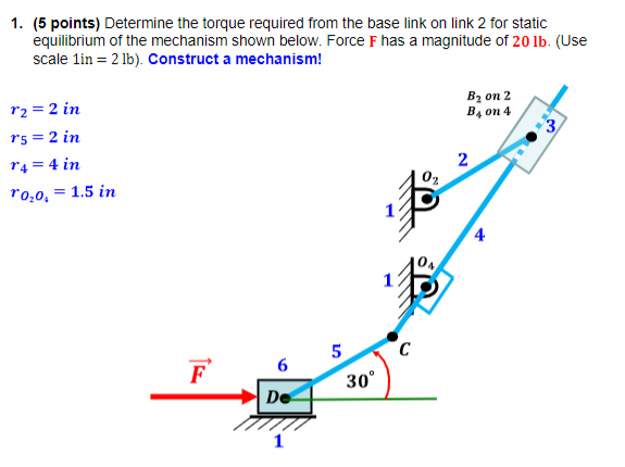 Solved 1. (5 points) Determine the torque required from the | Chegg.com