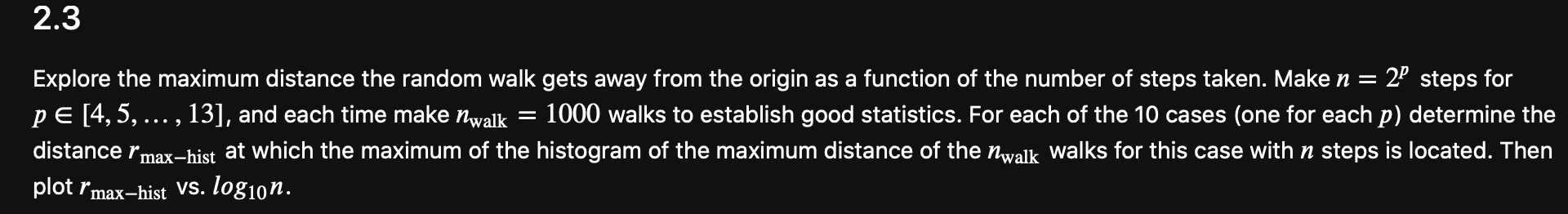 2. Random walk In this problem you will program a | Chegg.com