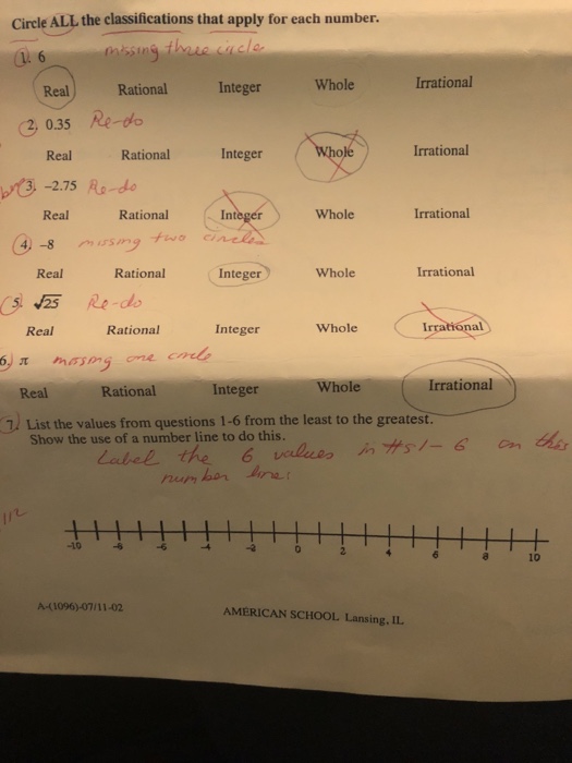 Solved Circle ALL the classifications that apply for each | Chegg.com