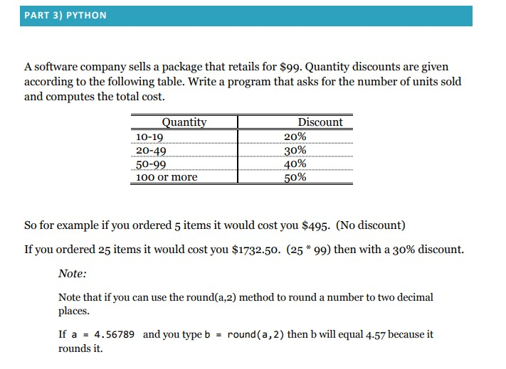 Solved PART 1) SIMPLE IF STATEMENTS. The first part of your | Chegg.com