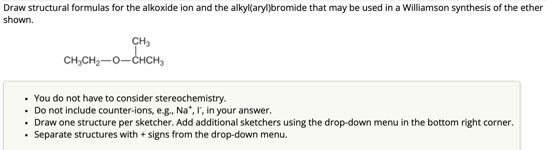 Solved Draw structural formulas for the alkoxide ion and the | Chegg.com
