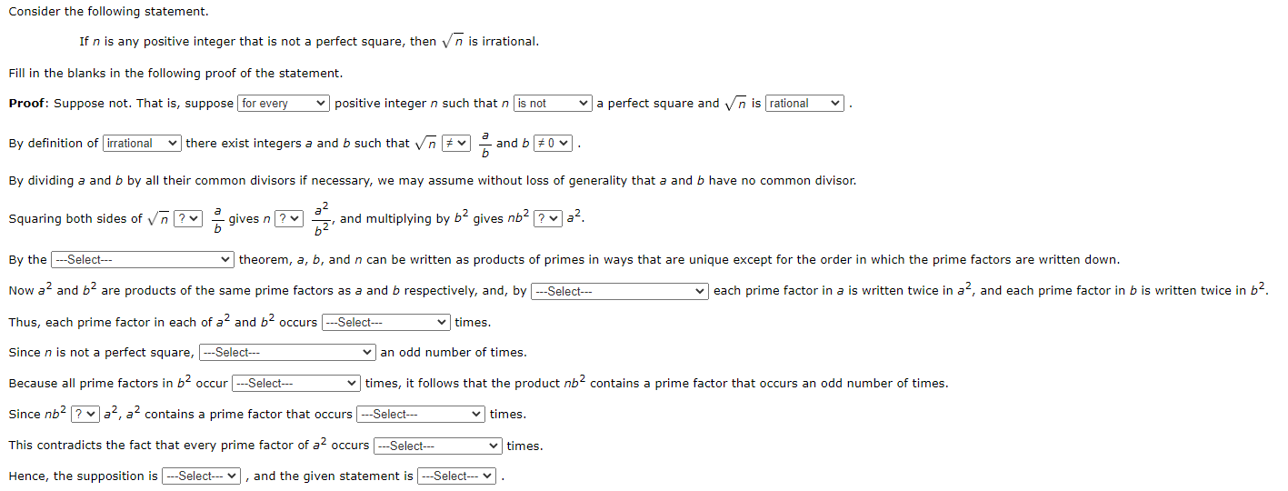 Solved Consider the following statement. If n is any | Chegg.com