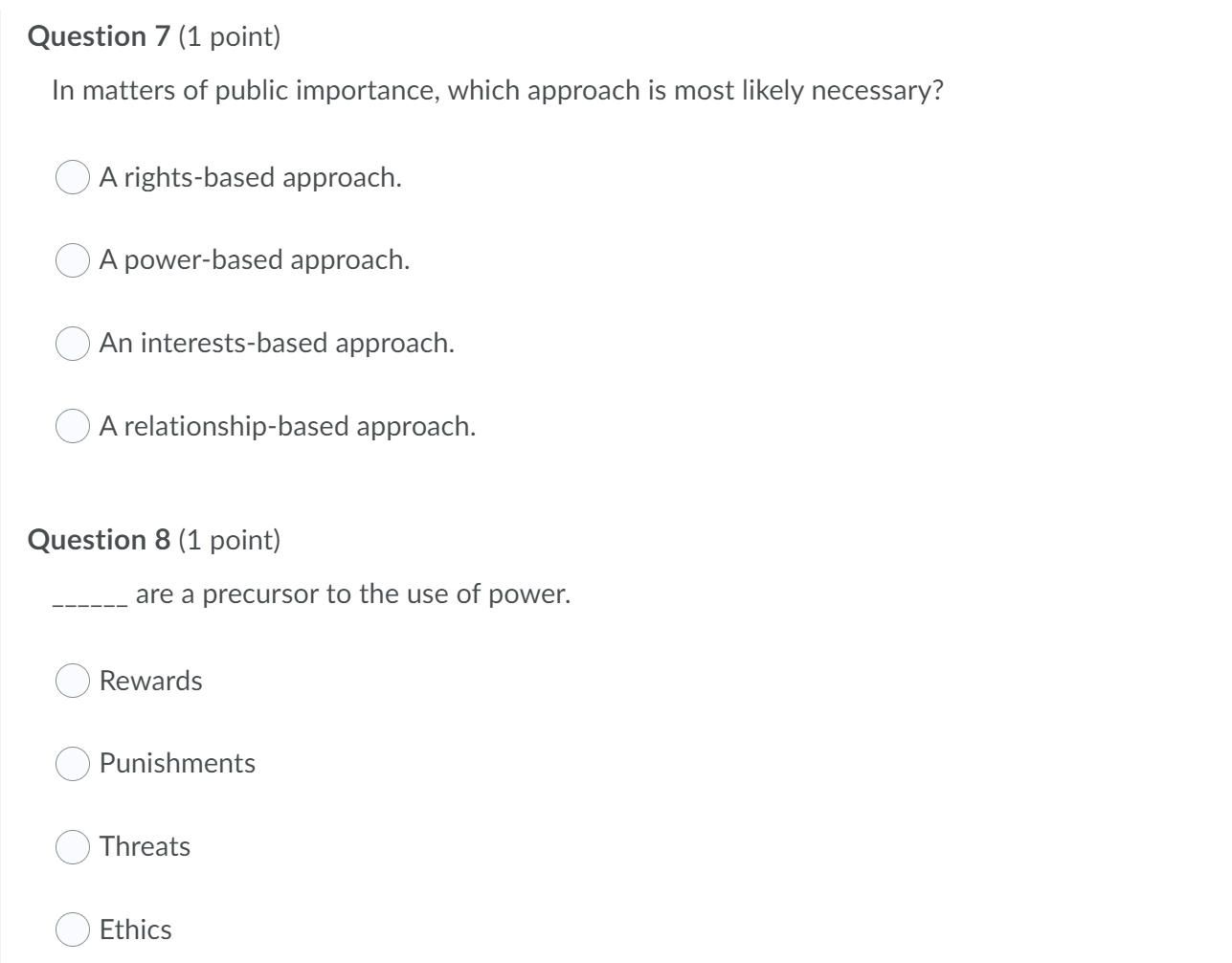Solved Question 7 (1 point) In matters of public importance, | Chegg.com