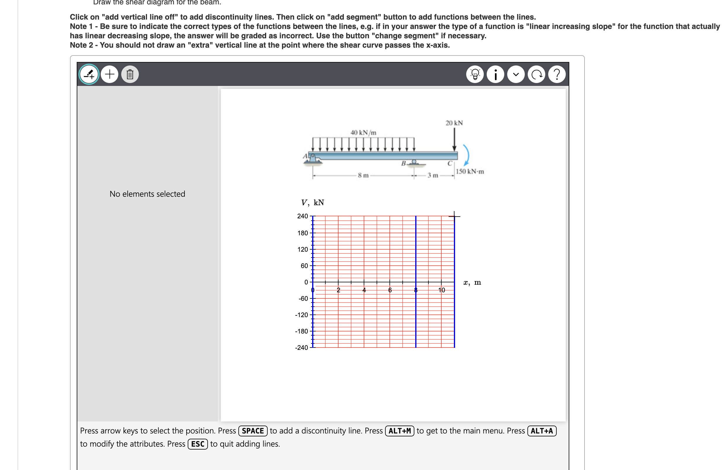 Solved Click on "add vertical line off" to add discontinuity | Chegg.com