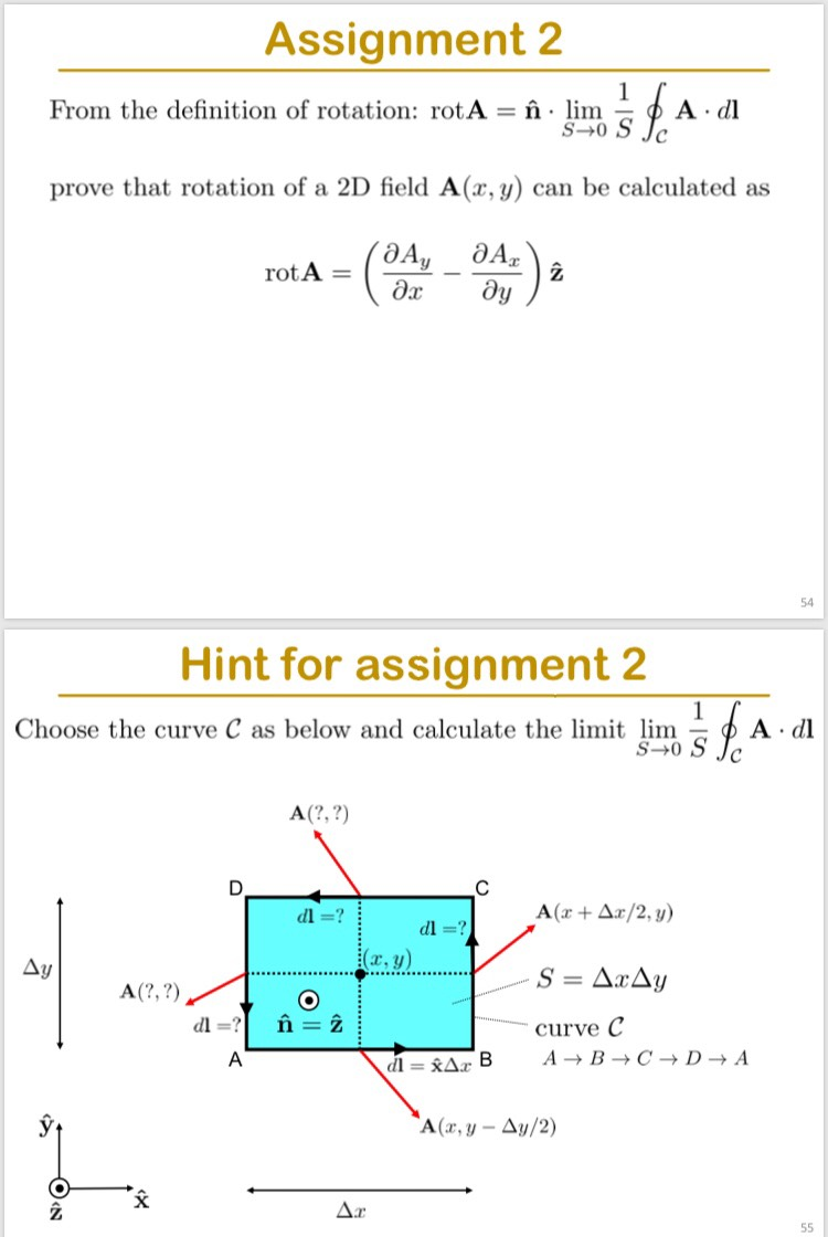 Solved Assignment 2 From the definition of rotation: rotA = | Chegg.com