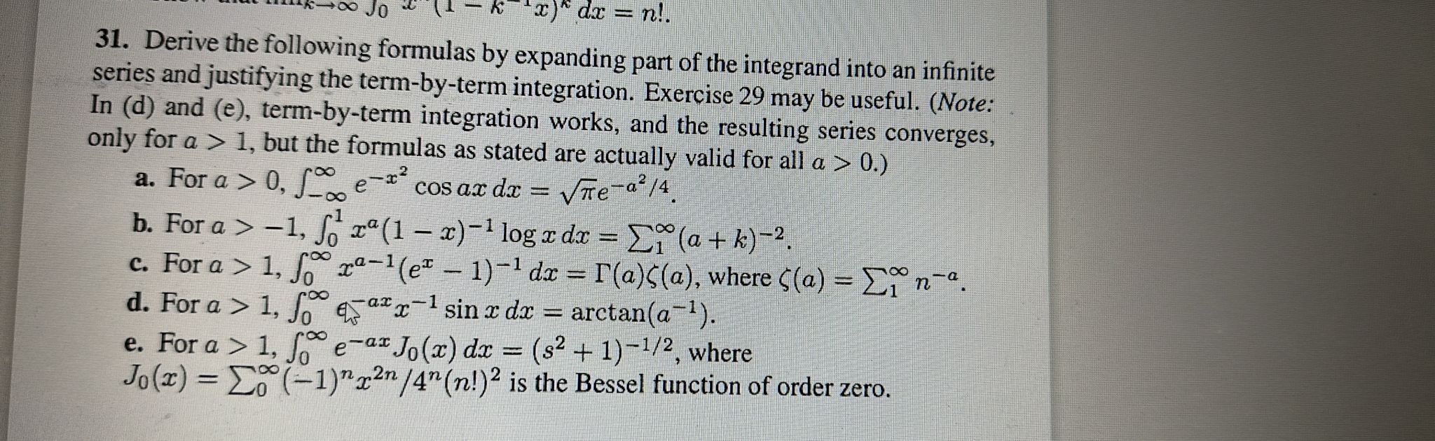 Solved Derive the following formulas by expanding part of | Chegg.com