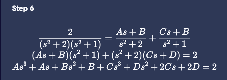 Solved (s2+2)(s2+1)2=s2+2As+B+s2+1Cs+B(As+B)(s2+1)+(s2+2)(Cs | Chegg.com