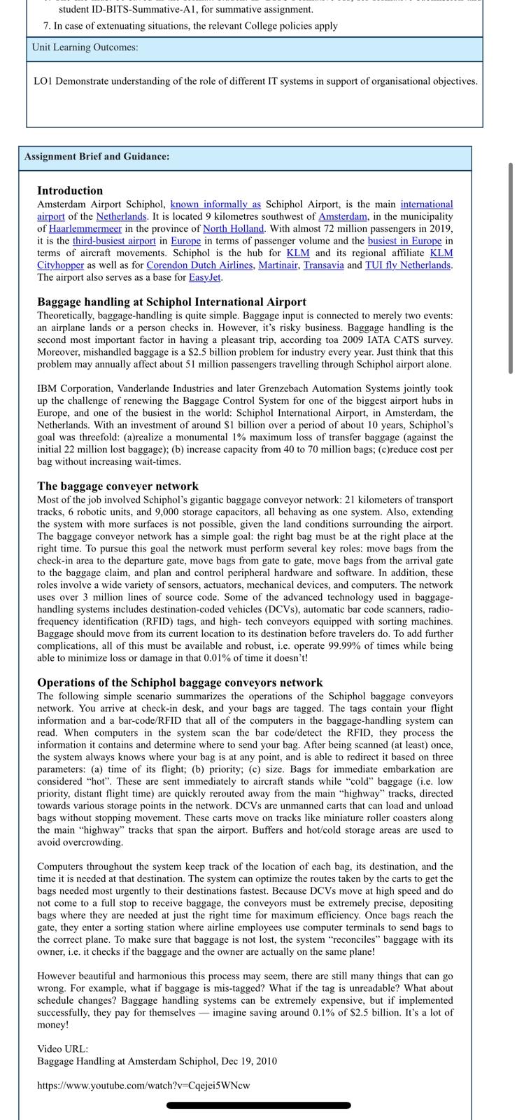 Solved Q1) Based on the case Analyse the use of IT systems | Chegg.com