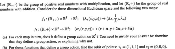 Let (R+,⋅) be the group of positive real numbers with | Chegg.com