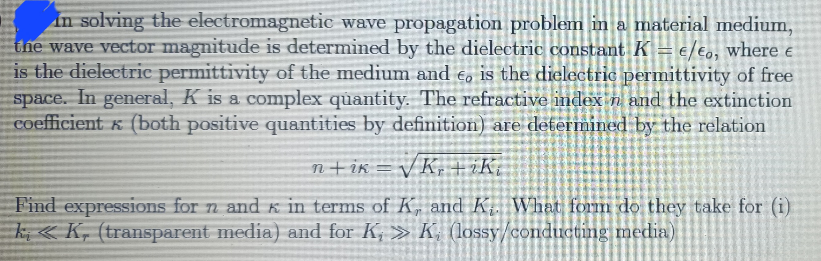 Solved In Solving The Electromagnetic Wave Propagation