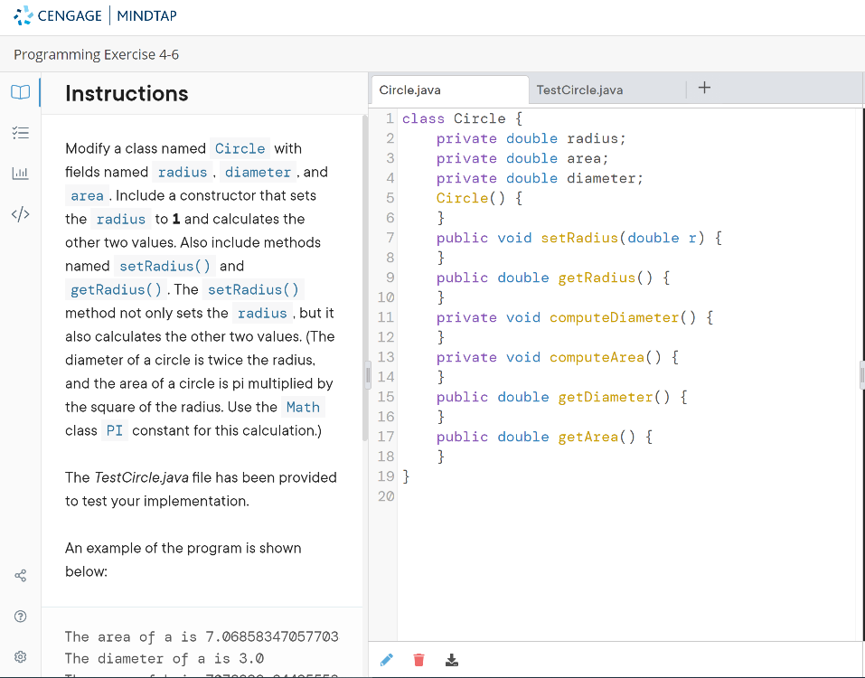 Solved CENGAGE MINDTAP Programming Exercise 4 6 Instructions Chegg