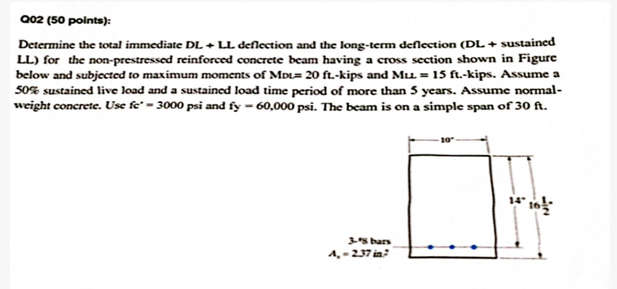 Solved 002 (50 ﻿points):Determine the total immediate DL + | Chegg.com