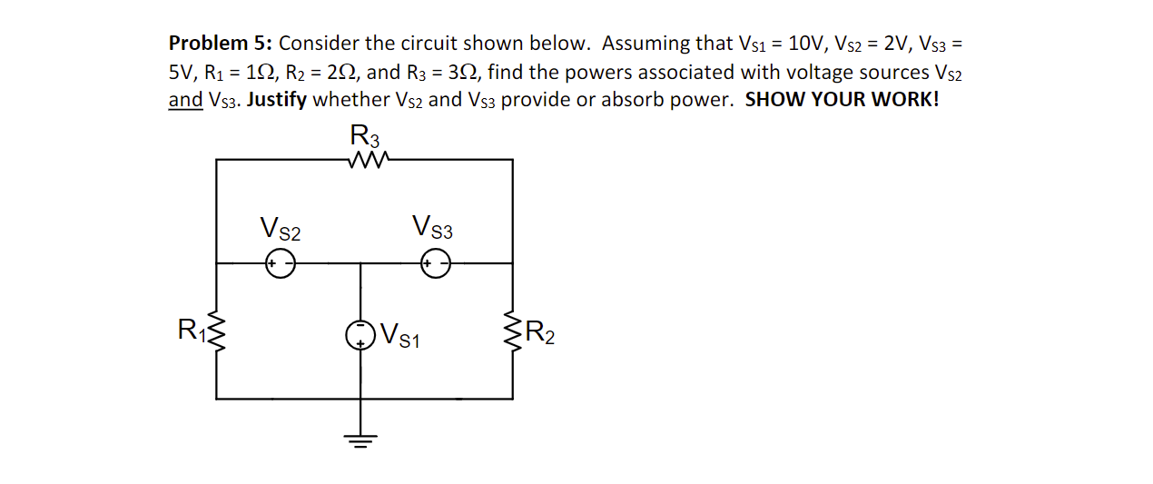 Solved Problem 5: Consider the circuit shown below. Assuming | Chegg.com