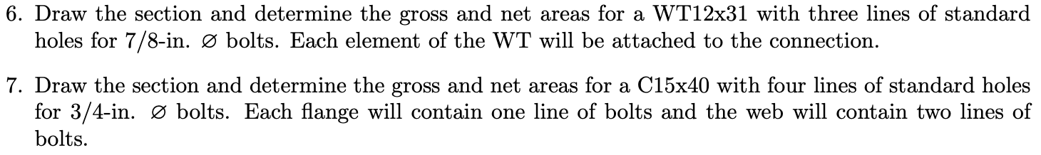 Solved 6. Draw the section and determine the gross and net | Chegg.com