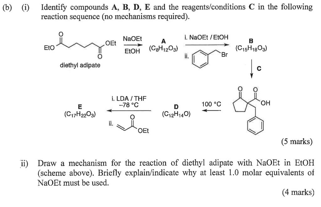 Solved Identify compounds A, B, D, E and the | Chegg.com
