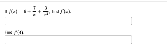 Solved If f(x)=6+x7+x23 [ Find f′(4). | Chegg.com