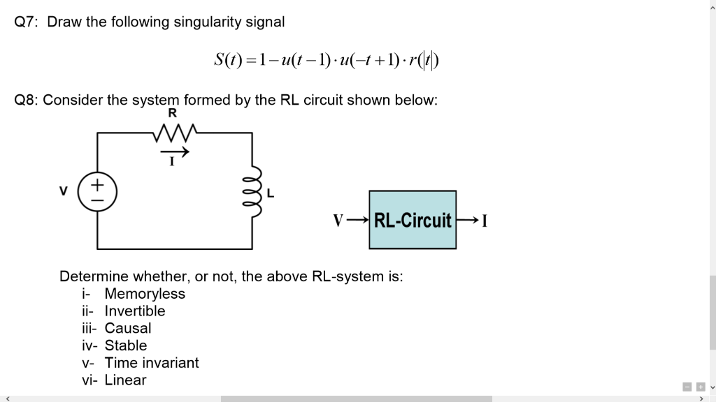 Solved Q7: Draw the following singularity signal | Chegg.com