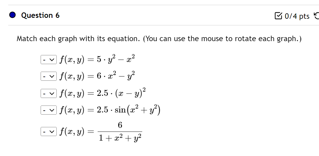 Solved Match each graph with its equation. (You can use the | Chegg.com