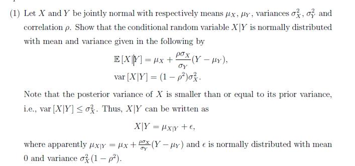 Solved Let X and Y be jointly normal with respectively means | Chegg.com