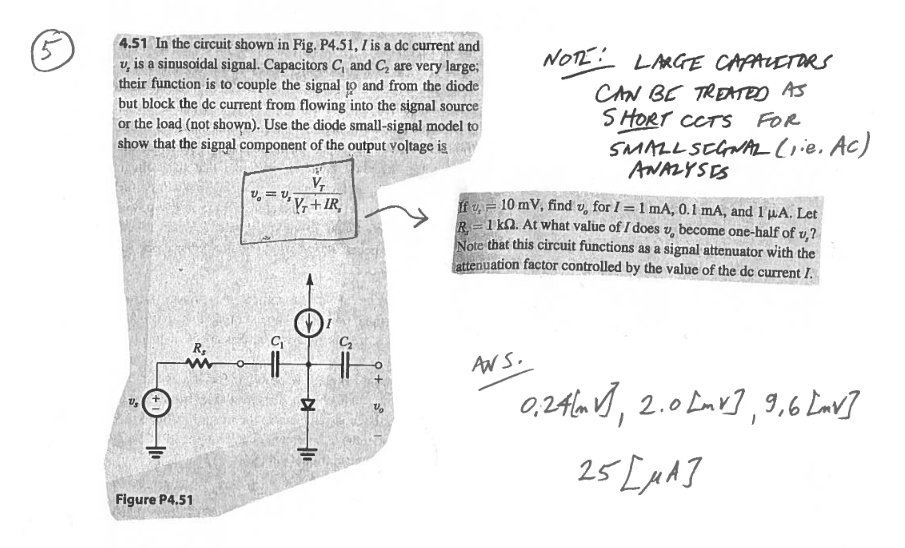 Solved 4.51 In the circuit shown in Pig. P4.51, I is a dc | Chegg.com