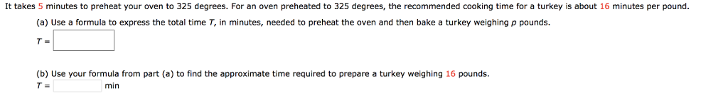 Solved It takes 5 minutes to preheat your oven to 325 | Chegg.com
