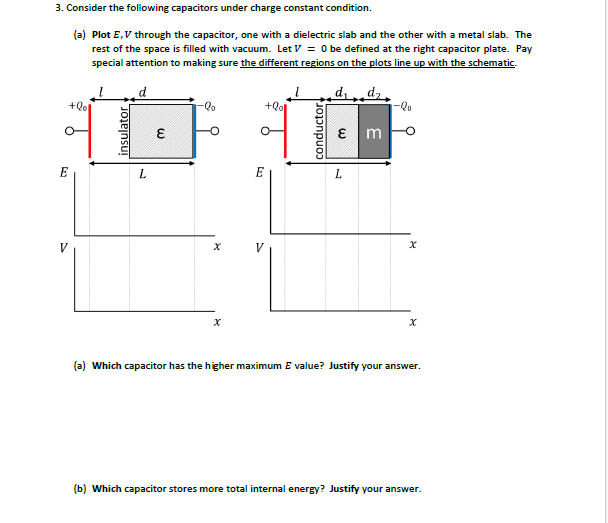 Solved 3. Consider the following capacitors under charge | Chegg.com