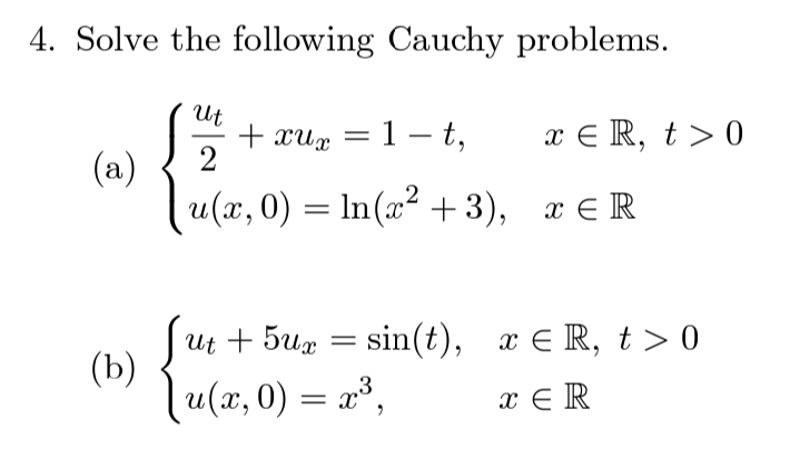 Solved Solve the following Cauchy | Chegg.com