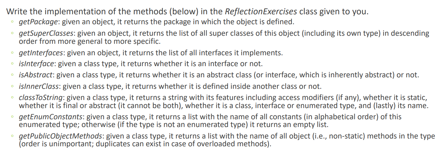 Solved Write the implementation of the methods (below) in | Chegg.com