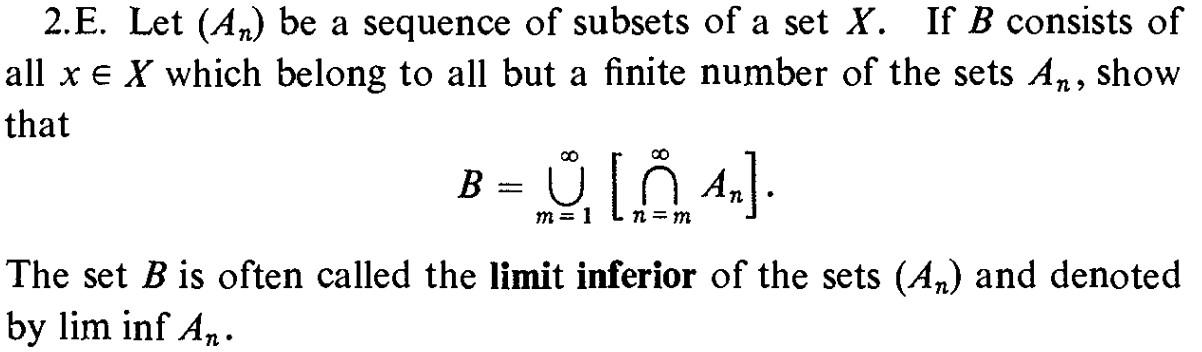 Solved 2. E. Let (An) be a sequence of subsets of a set X. | Chegg.com