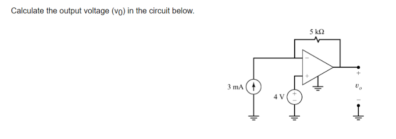 Solved Calculate the output voltage (v0) in the circuit | Chegg.com
