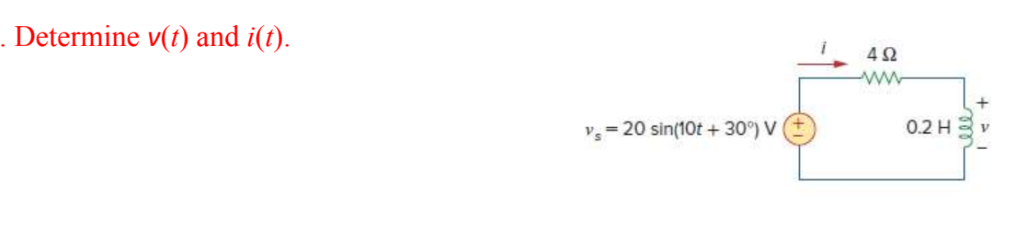 Solved Determine v(t) and i(t). | Chegg.com