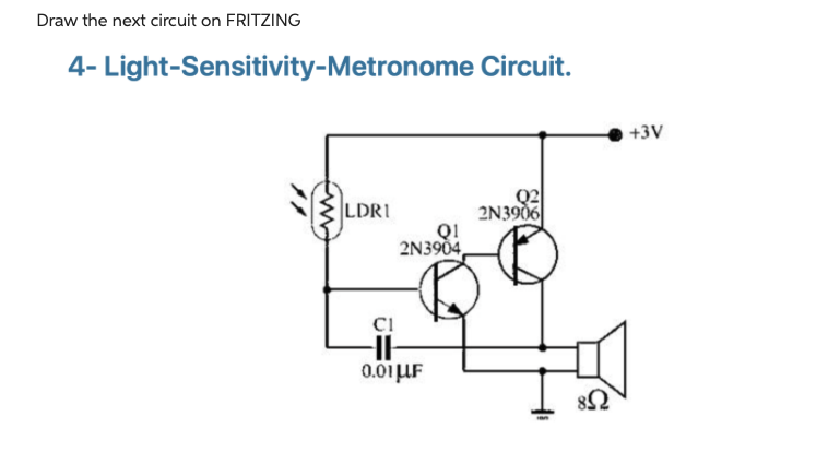 Solved Draw the next circuit on FRITZING 4- | Chegg.com