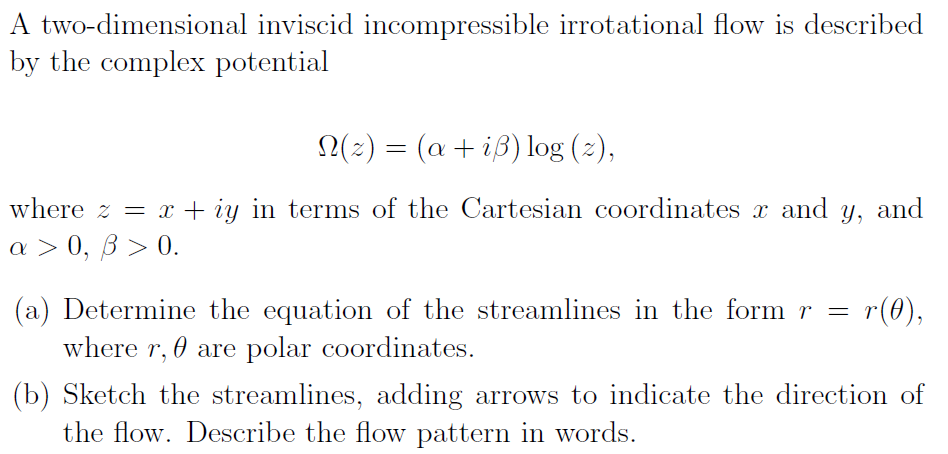 Solved A two-dimensional inviscid incompressible | Chegg.com