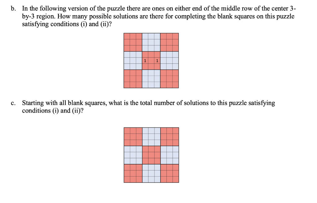 Solved 8. For the following sudoku-style puzzle, you are | Chegg.com