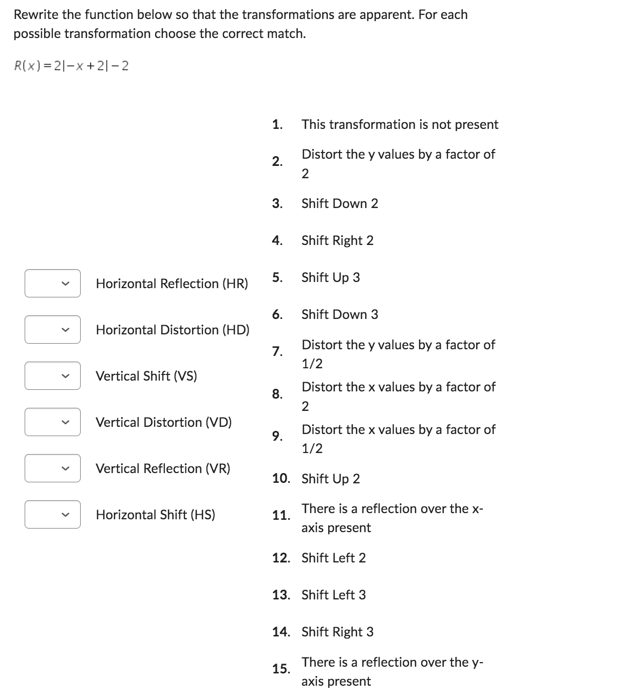 Rewrite the function below so that the | Chegg.com