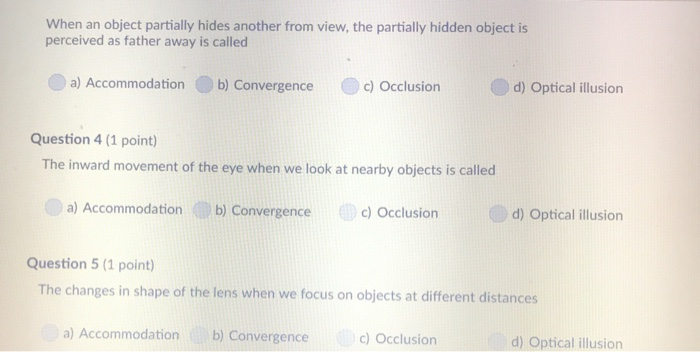 Solved When An Object Partially Hides Another From View The