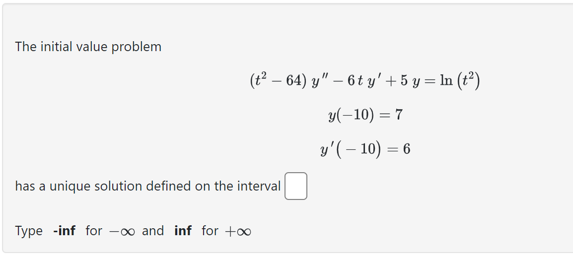 Solved The initial value problem | Chegg.com