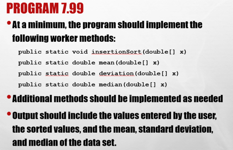 Solved Write a program to calculate the mean, median, and | Chegg.com