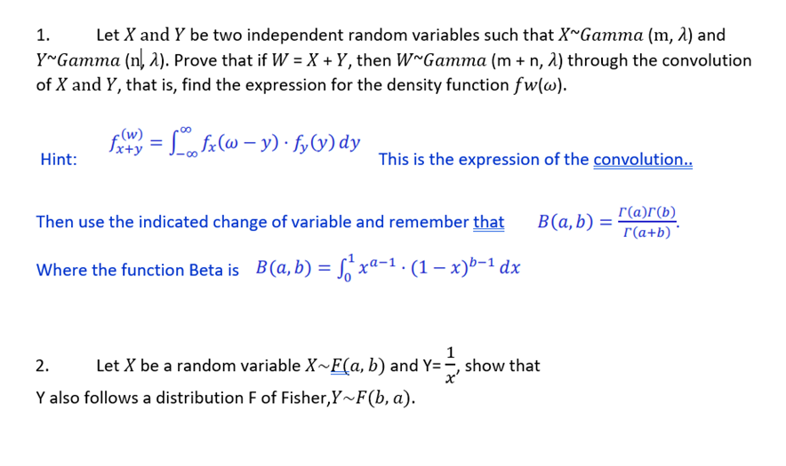 Solved 1 Let X And Y Be Two Independent Random Variables