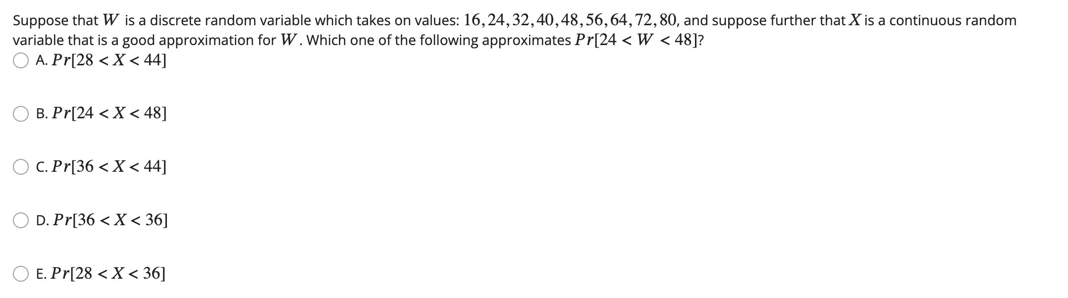 Solved Suppose that W is a discrete random variable which | Chegg.com