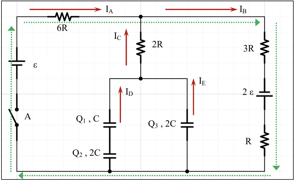 Solved The circuit shown has been sitting with switch A open | Chegg.com