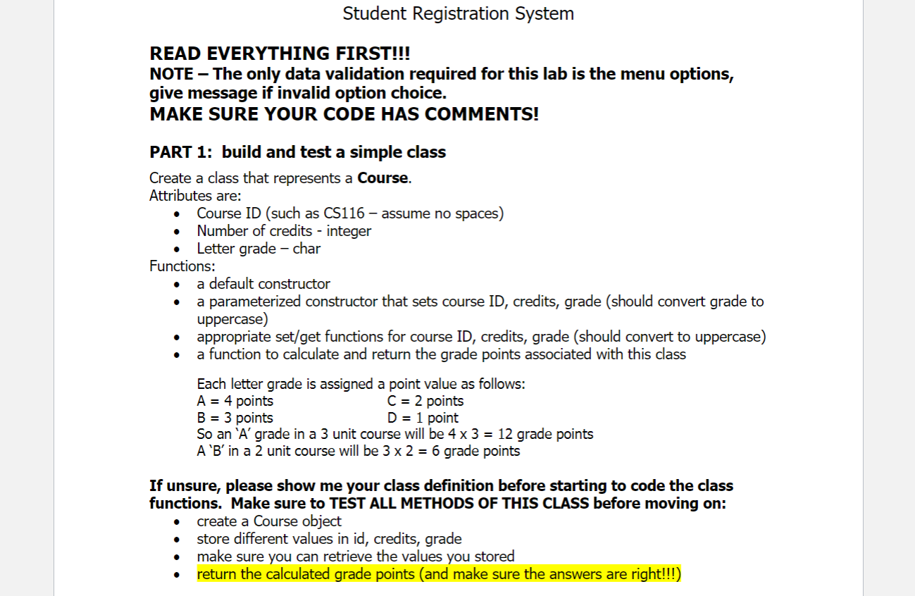 Solved Help. Write the code in Simple C++. This is the | Chegg.com