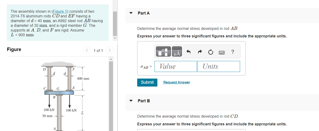 Solved The assembly shown in (Figure 1) consists of two | Chegg.com