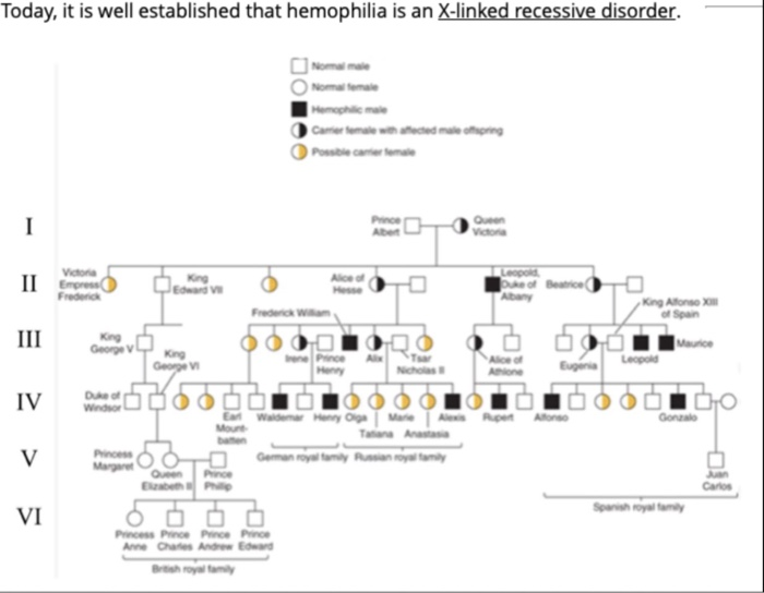 Solved One of the most famous pedigrees is the one that | Chegg.com