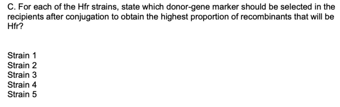 Solved 1. Using the technique of interrupted mating, five | Chegg.com